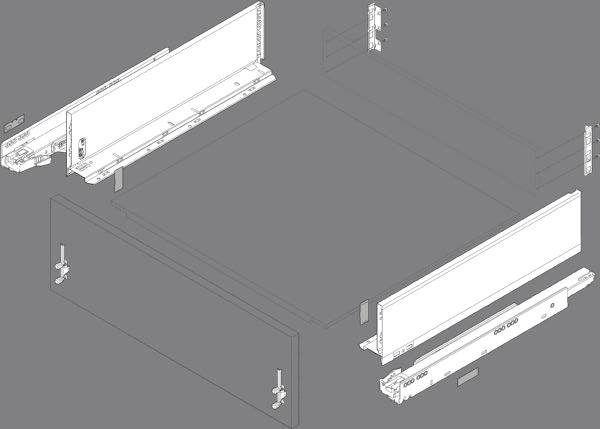 Bergin Werkzeugmärkte GmbH Blum Frontbefestigung LEGRABOX Höhe K Expando